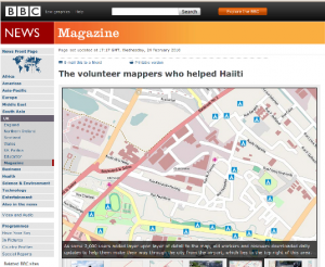 OpenStreetMap en la portada de BBC News – OpenStreetMap Chile